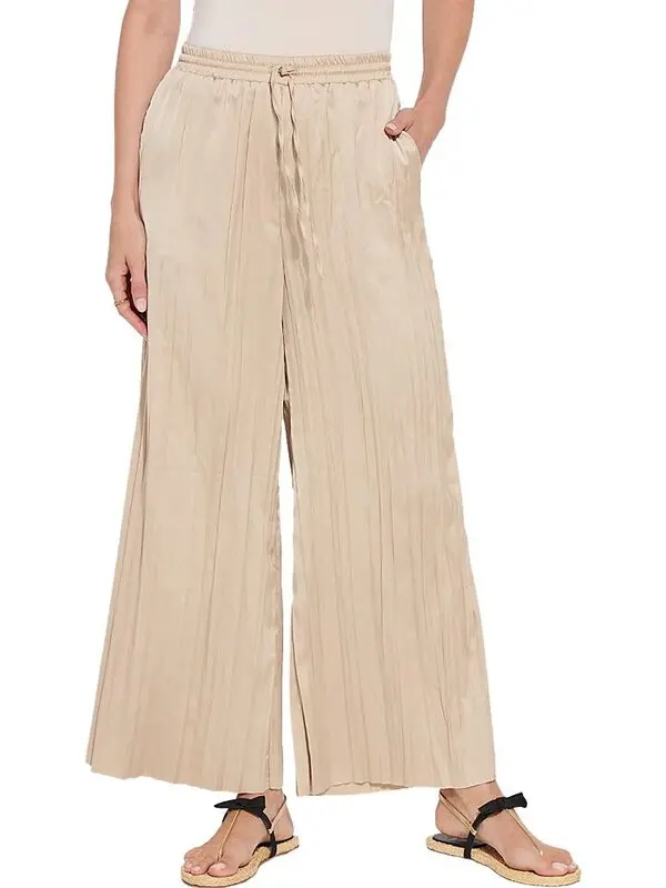Lyssé Packable Pleated Palazzo Pants - Chablis