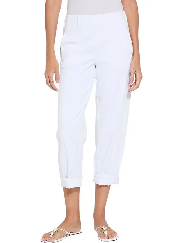 Lyssé Winslet Barrel Leg Crop Pants - White