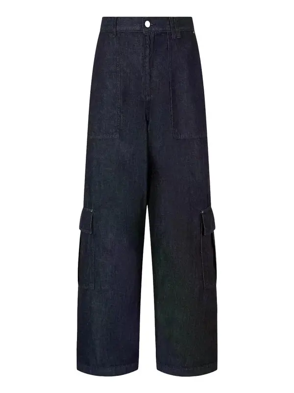 STUDIO TOMBOY High-waist Denim Cargo Pants - Blue