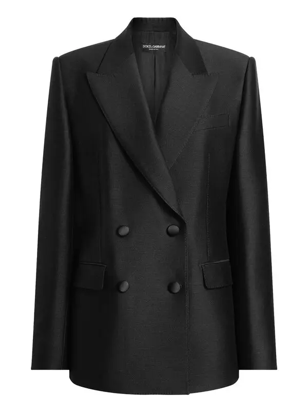 Dolce & Gabbana Double-breasted Faille Jacket - Black
