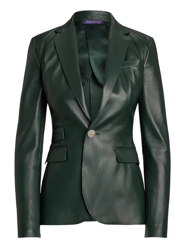 Ralph Lauren Parker Lambskin Jacket - Dark Racing Green