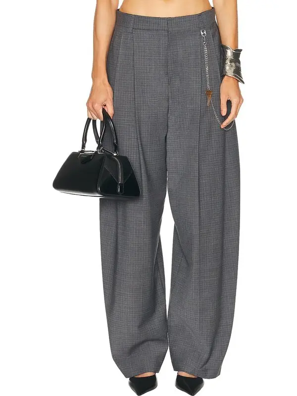 Alexander Wang Mid Rise Trouser - Dark Grey Melange
