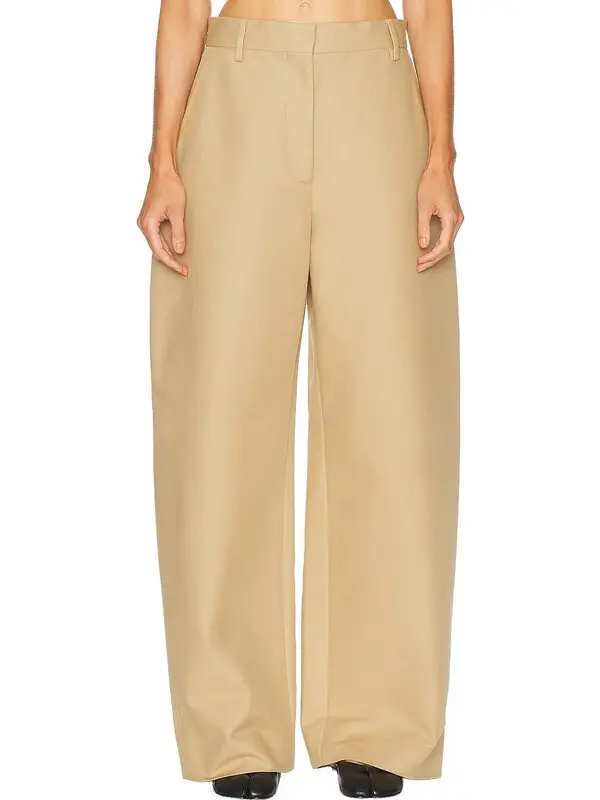 Acne Studios Pommy Satin Pant - Beige