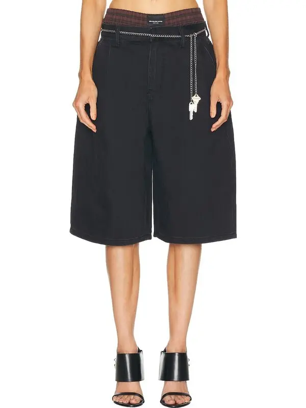 Alexander Wang Prestyled Pleated Short - Faded Black
