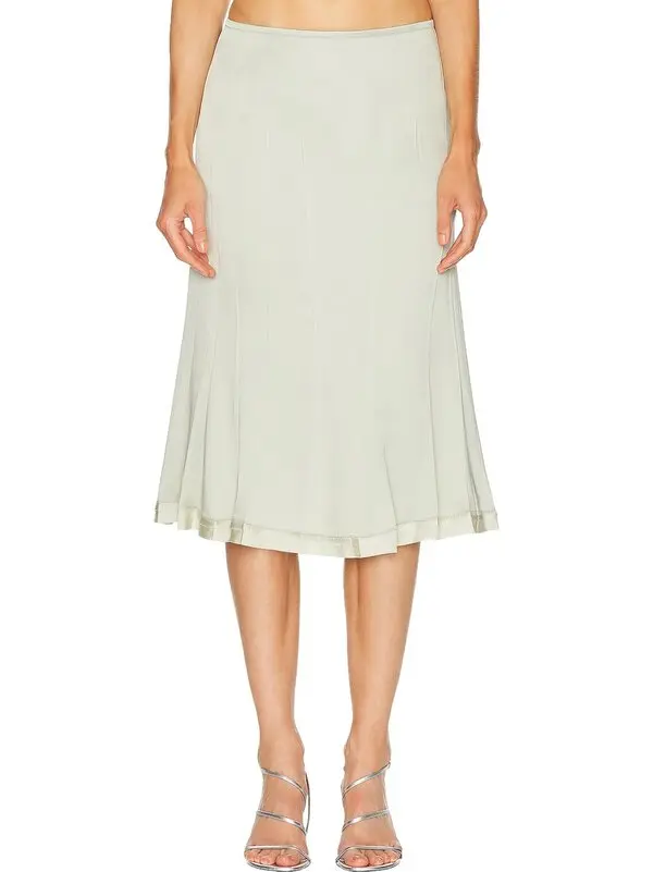 JIL SANDER Satin Skirt - Pastel Green