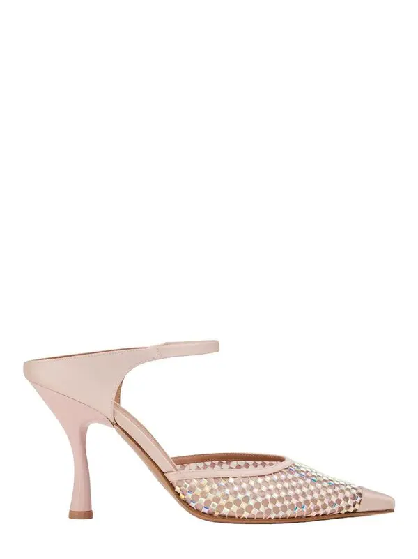 MALONE SOULIERS Vega 90 Embellished Mules - Pastel Pink