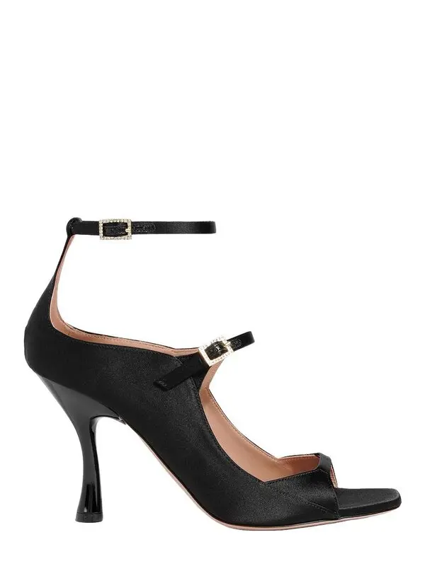 MALONE SOULIERS Riley 90 Crystal-embellished Sandals - Black