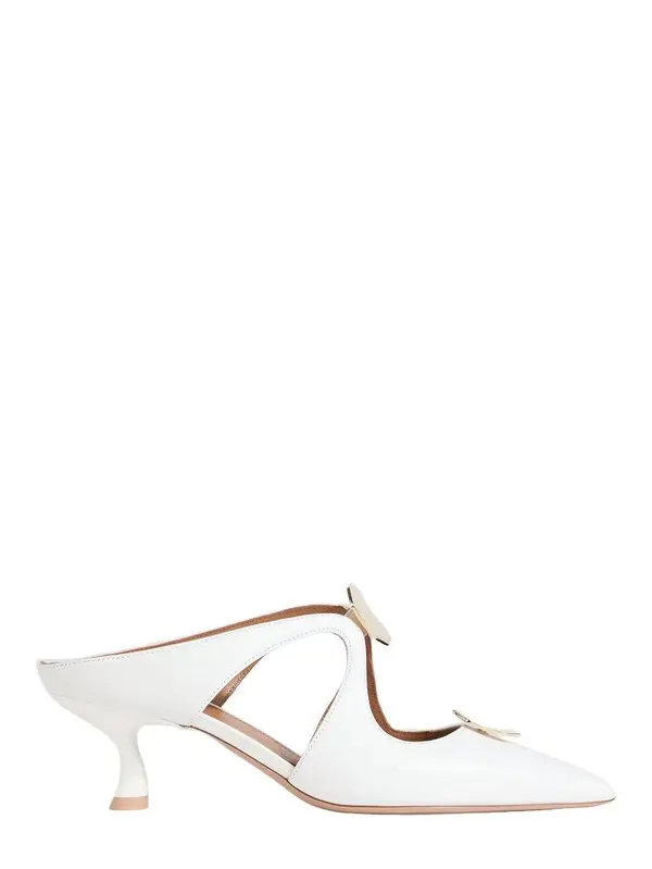 MALONE SOULIERS Tina 45 Embellished Leather Mules - White