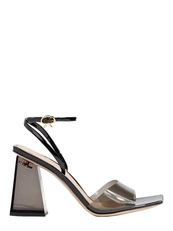 GIANVITO ROSSI Cosmic 85 Patent-leather And Pvc Sandals - Black