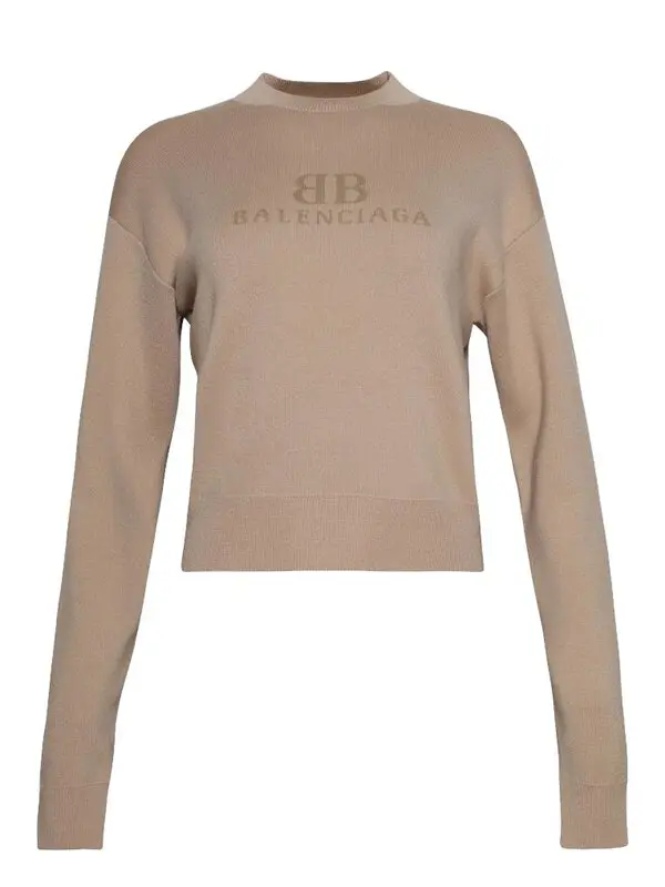 Balenciaga Cropped Sweater - Ivory