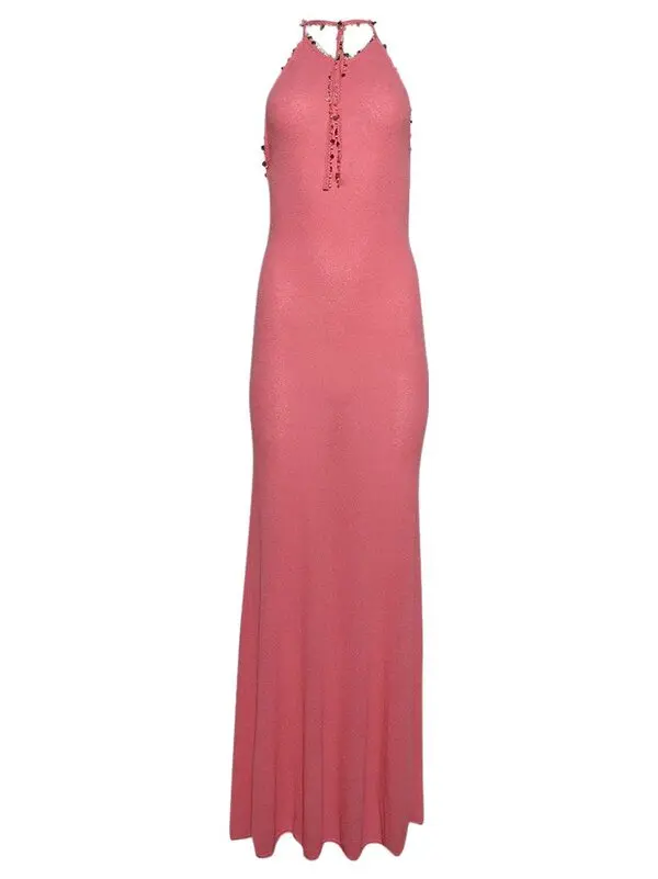 Christopher Esber Beach Quartz Halter Dress - Pink
