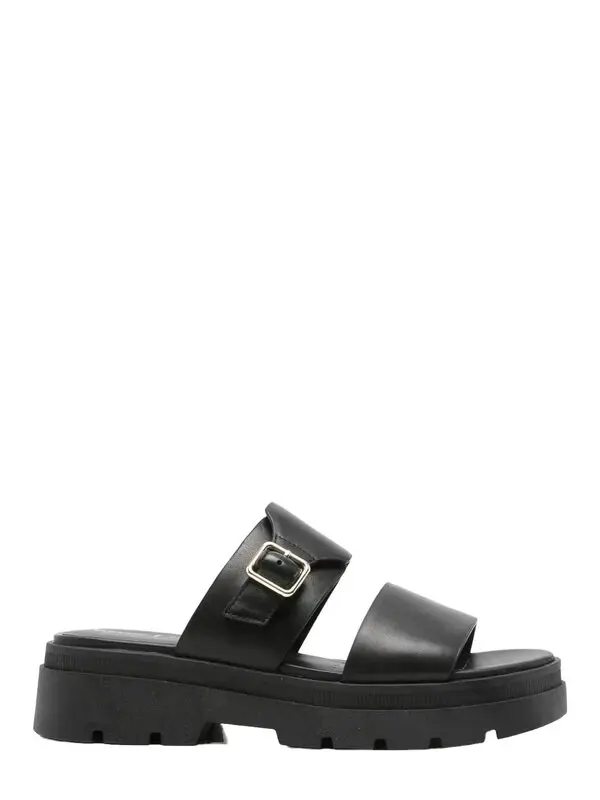 Geox Buckle-detail Platform Sandals - Black