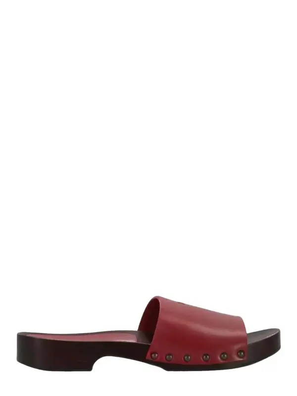 LA ROSE Leather Sandals - Red
