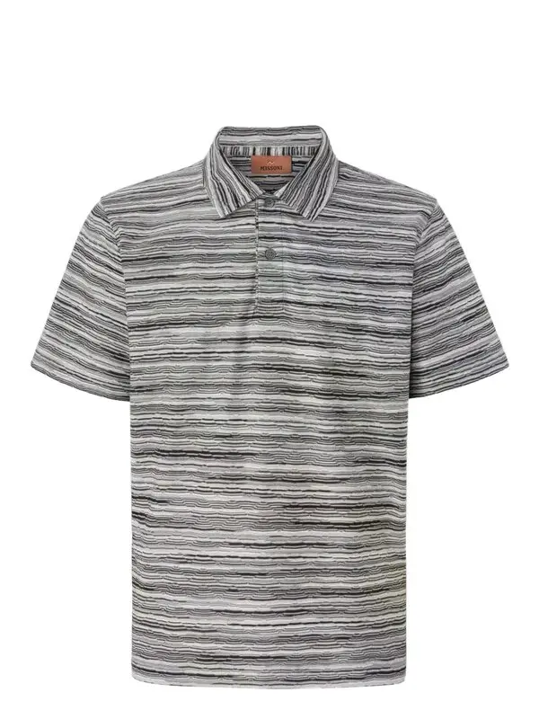 Missoni Striped Polo Shirt - Grey