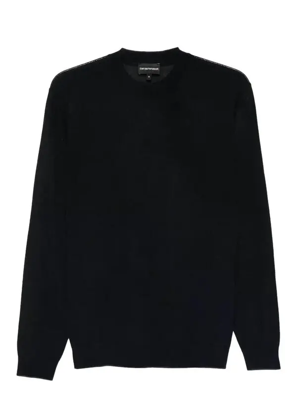 Emporio Armani Crew-neck Wool Sweater - Blue