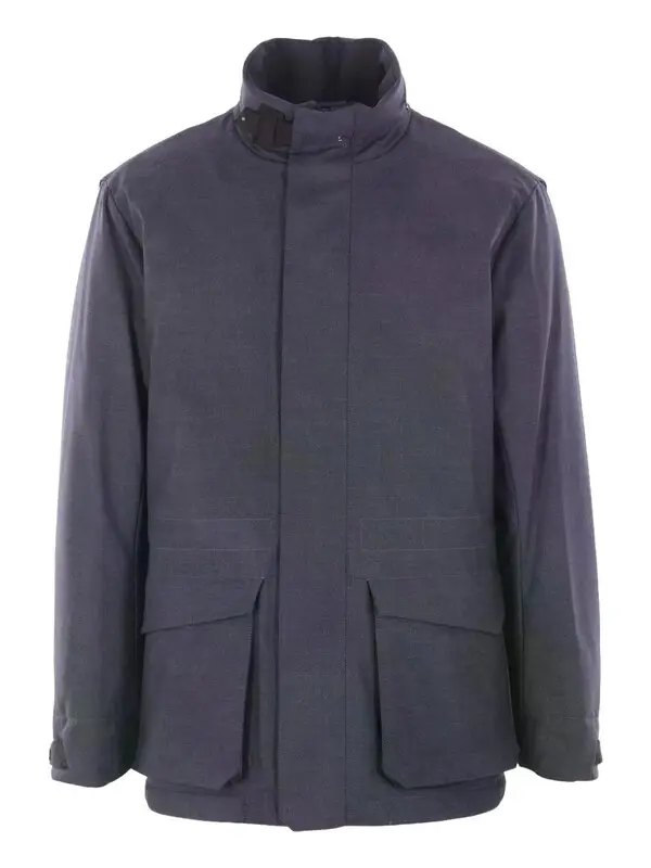 Sease High-neck Jacket With Flap Pockets - Grey