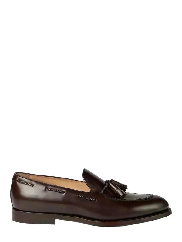 Brunello Cucinelli Tassel Detail Leather Loafers - Brown