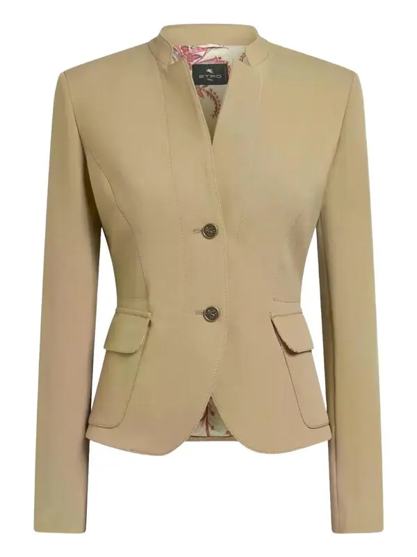 Etro Single-breasted Blazer - Neutrals