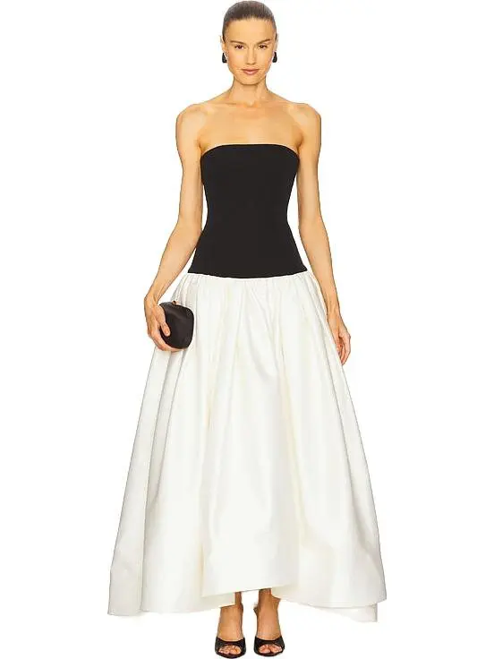 BRONX AND BRONCO Arlo Strapless Dress - Black & White