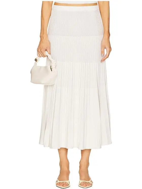 L'academie By Marianna Cheryl Breezy Midi Skirt - Ivory
