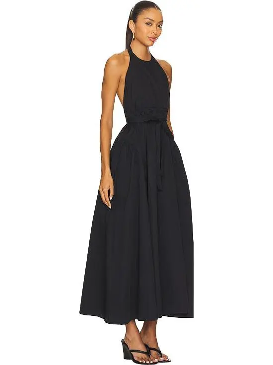 LOVERS AND FRIENDS Idun Halter Neck Midi Dress - Black