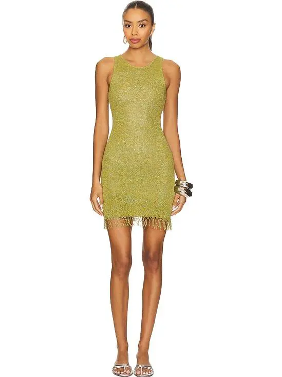 ASTA RESORT Natalia Mini Dress - Olive Oil Sequin
