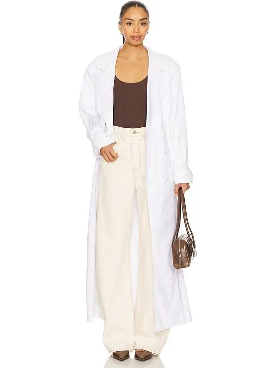 AFRM The Soft Trench Coat - Bright White