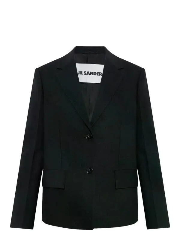 JIL SANDER Notched-lapel Wool Blazer - Black