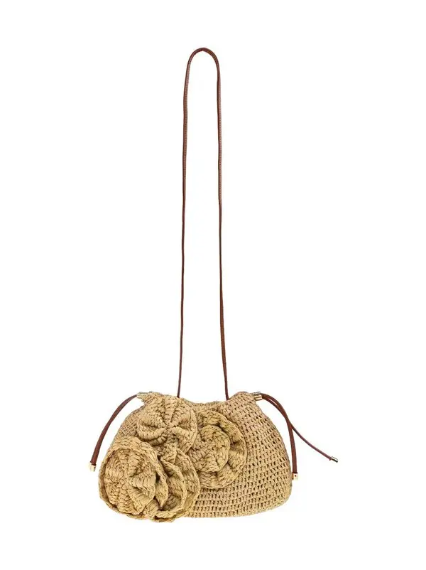 Ulla Johnson Flower Embellished Crossbody Bag - Neutrals
