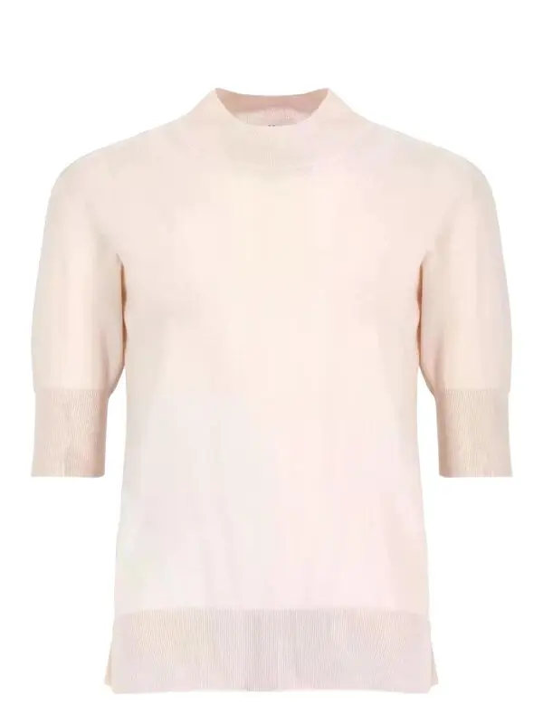 JIL SANDER High-neck Short-sleeve Sweater - Neutrals