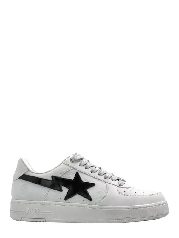 A BATHING APE Star-patch Leather Sneakers - White