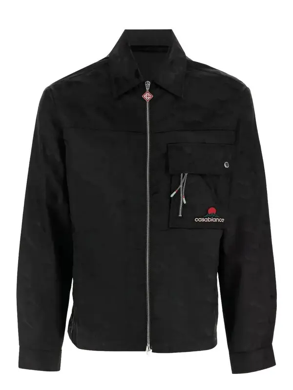 Casablanca Logo Shirt Jacket - Black