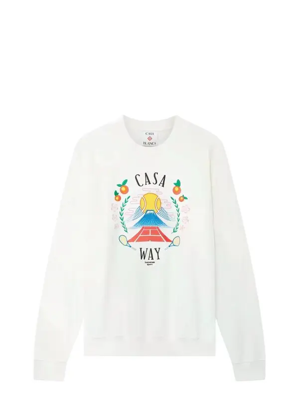 Casablanca Printed Sweatshirt - White