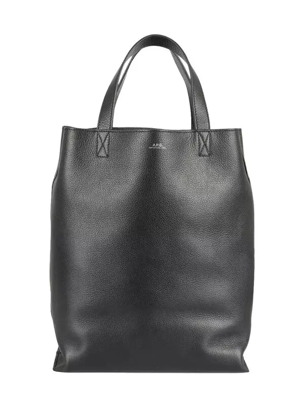 A.p.c. Medium Maiko Leather Tote Bag - Black