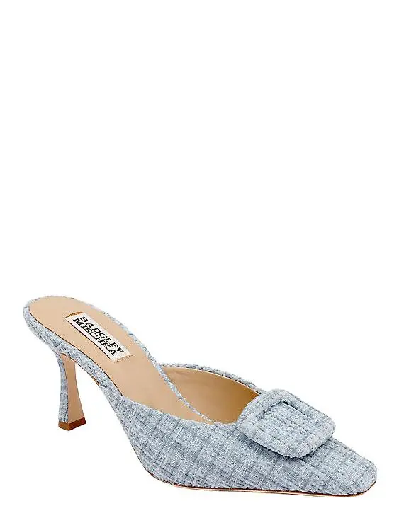 Badgley Mischka Graylynn Mid-heel Mules - Light Blue
