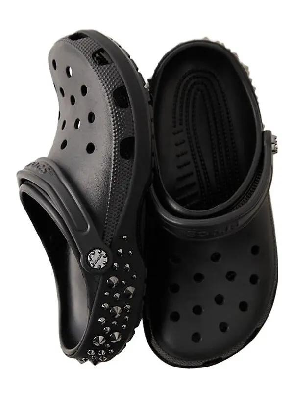 CROCS Studded Classic Clogs - Black