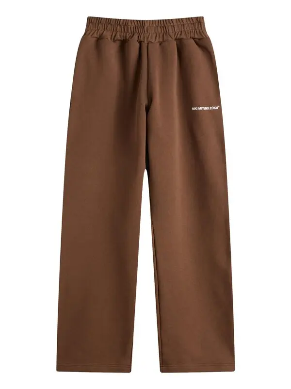 MKI MIYUKI ZOKU Uniform Wide Leg Joggers - Cocoa Brown
