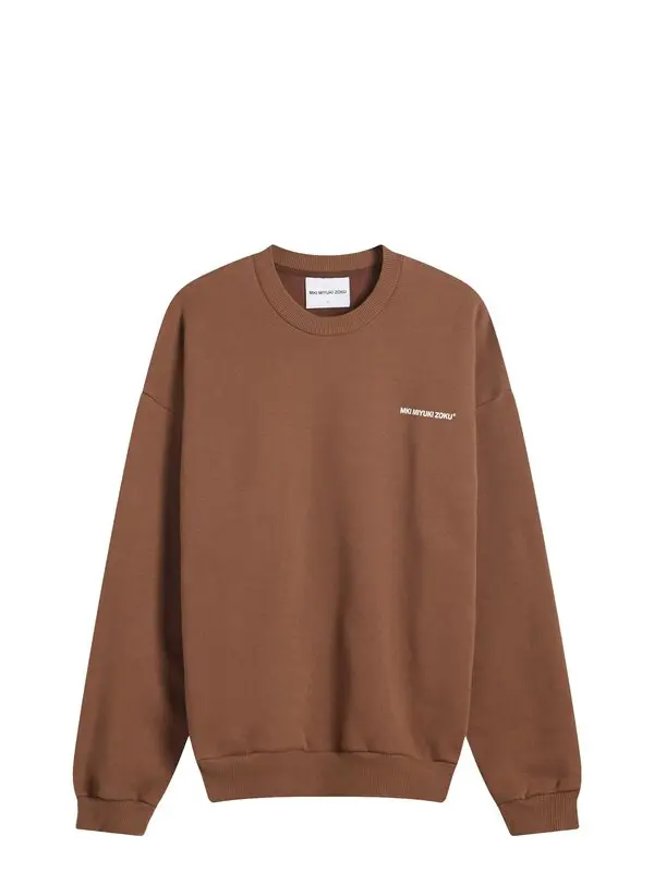 MKI MIYUKI ZOKU Uniform Crewneck Sweatshirt - Cocoa Brown