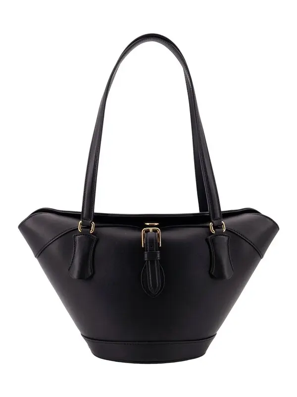 Dolce & Gabbana Coffer Capri Leather Shoulder Bag - Black