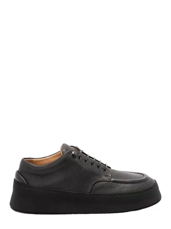 Marsèll Pebbled Leather Platform Derby Shoes - Black