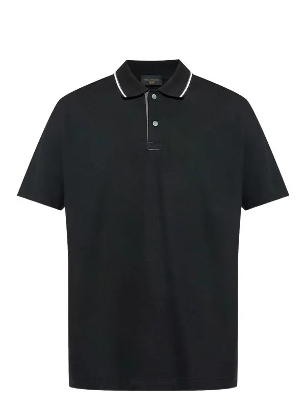 Paul & Shark Contrasting-trim Polo Shirt - Black