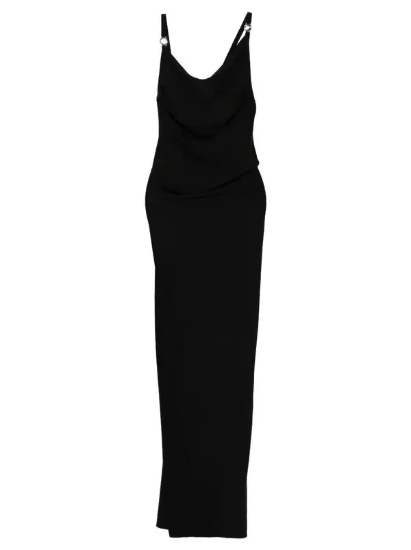 Coperni Cowl-neck Strap Dress - Black