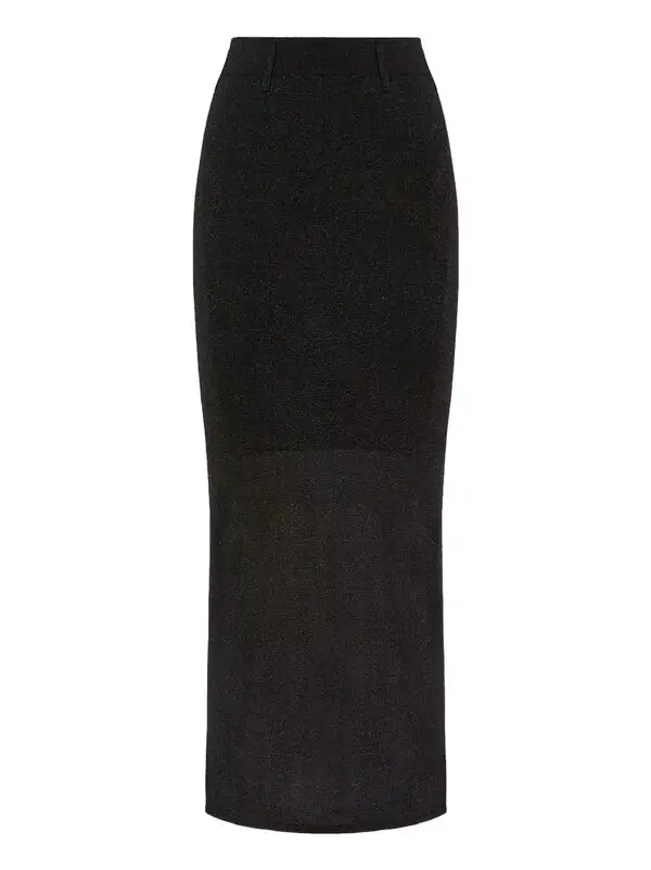 Missoni Metallic-detail Slit Midi Skirt - Black