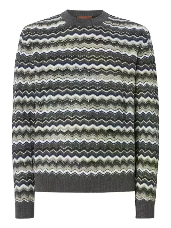 Missoni Chevron-pattern Sweater - Grey