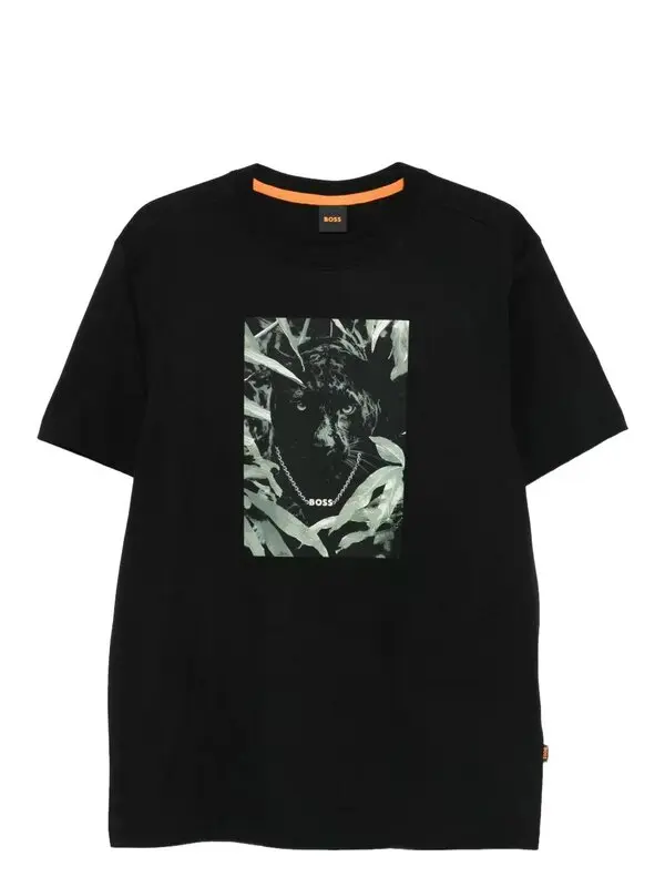 BOSS Panther-print T-shirt - Black