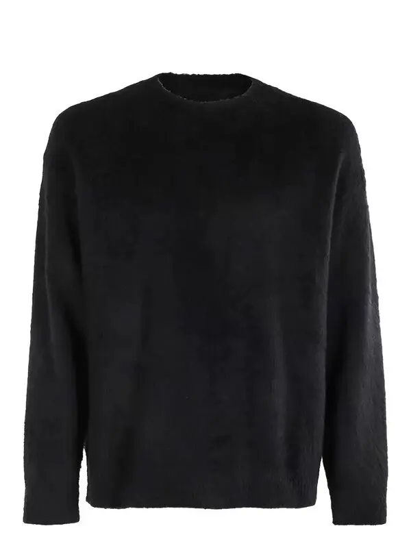 ROBERTO COLLINA Brushed Crew-neck Sweater - Black