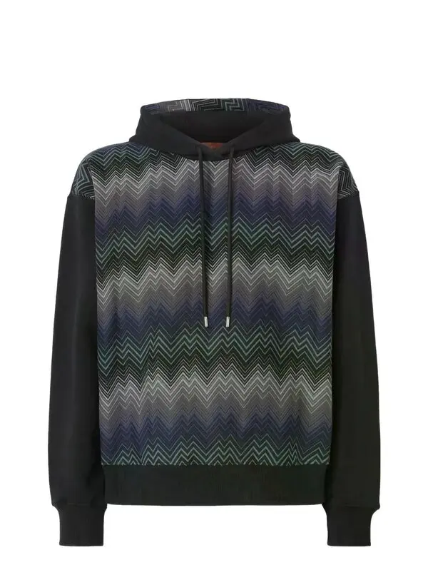 Missoni Chevron-pattern Hoodie - Black