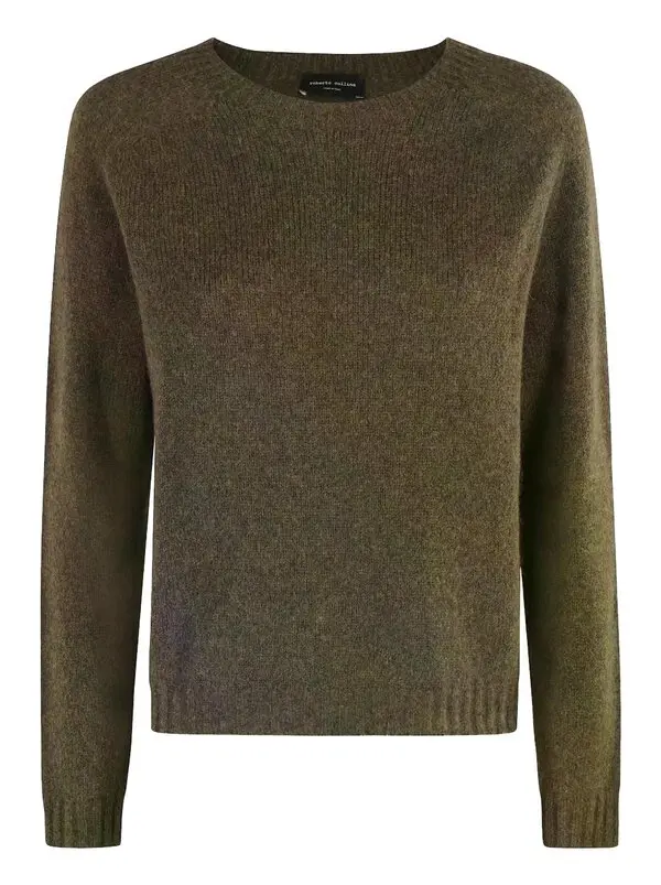 ROBERTO COLLINA Round-neck Wool Sweater - Green