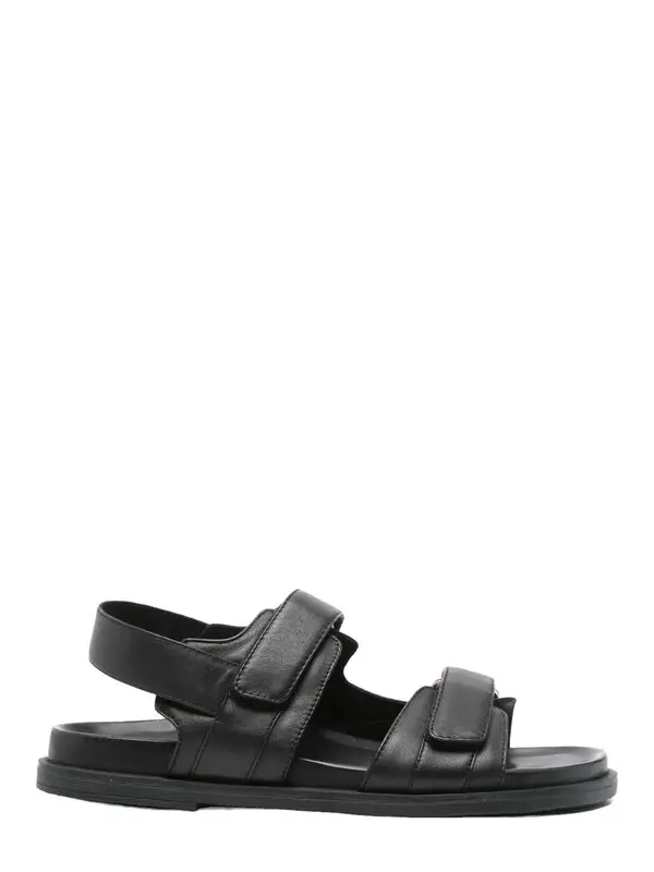 Geox Adelash Leather Sandals - Black