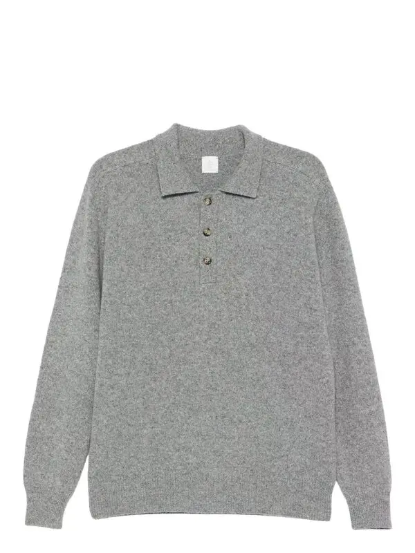 Eleventy Mélange-effect Polo Shirt - Grey
